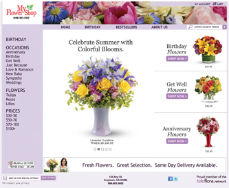 eFlorist Website Designs